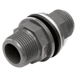 PVC Threaded Tank Connector Fitting - 1" x 1" | LBS Horticulture