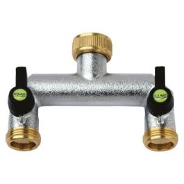 Multi Outlet Brass Valve - 2 Way Outlet | LBS Horticulture